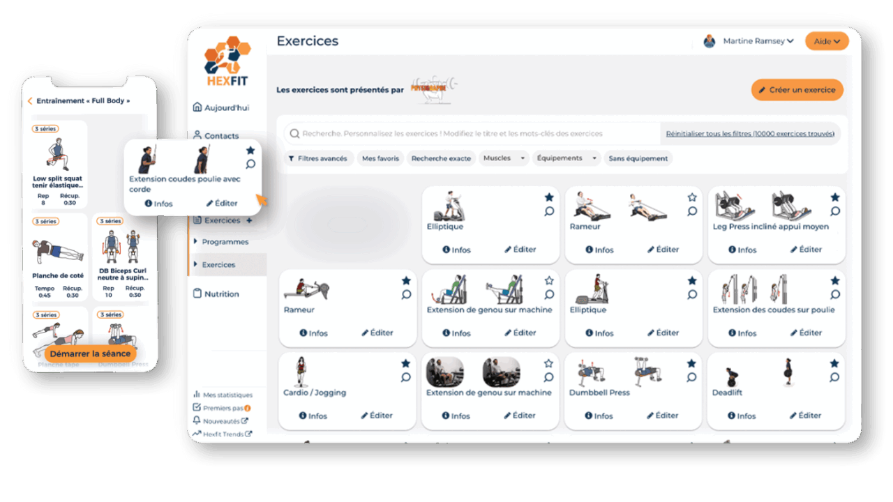 Hexfit : le logiciel kinés hors nomenclature | Suivi patient et HN